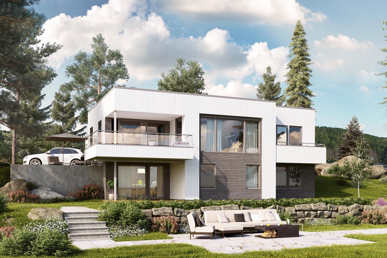 Blå Bolig - ser våre flotte ferdighus. Boligdrømmen starter i dag!